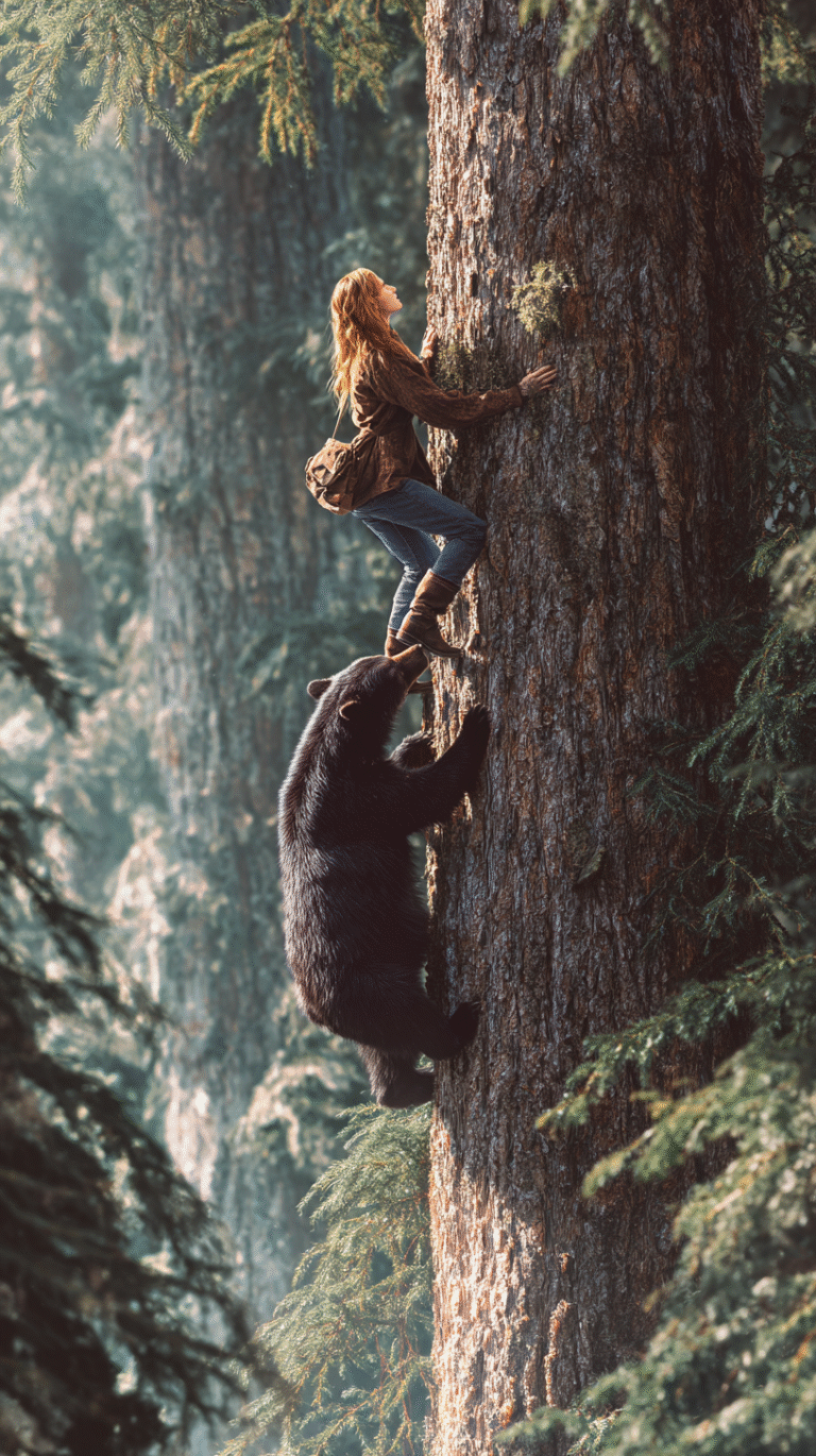 VIDEO: Woman in Tree Stand Watches As Bear Climbs Ladder - Interesting News